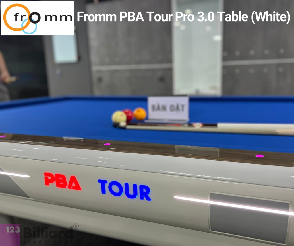 Bàn bida Fromm PBA Tour Pro 3.0 Table (White) - SIÊU THỊ BIDA