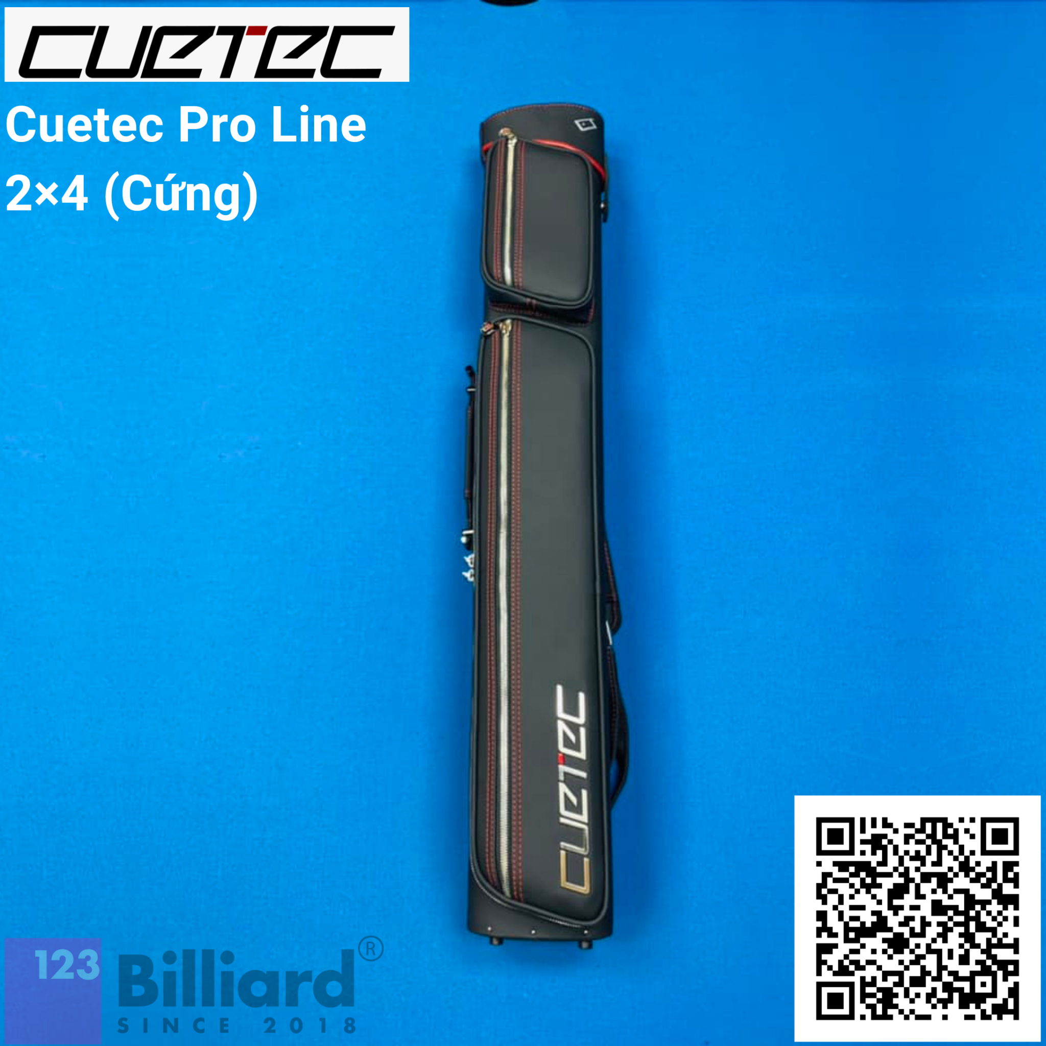 Bao đựng cơ Cuetec Pro Line 2 Gốc 4 Ngọn (CỨNG) - SIÊU THỊ BIDA